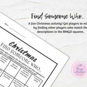Christmas Games | Printable Christmas Bingo | Christmas Activity | Find ...