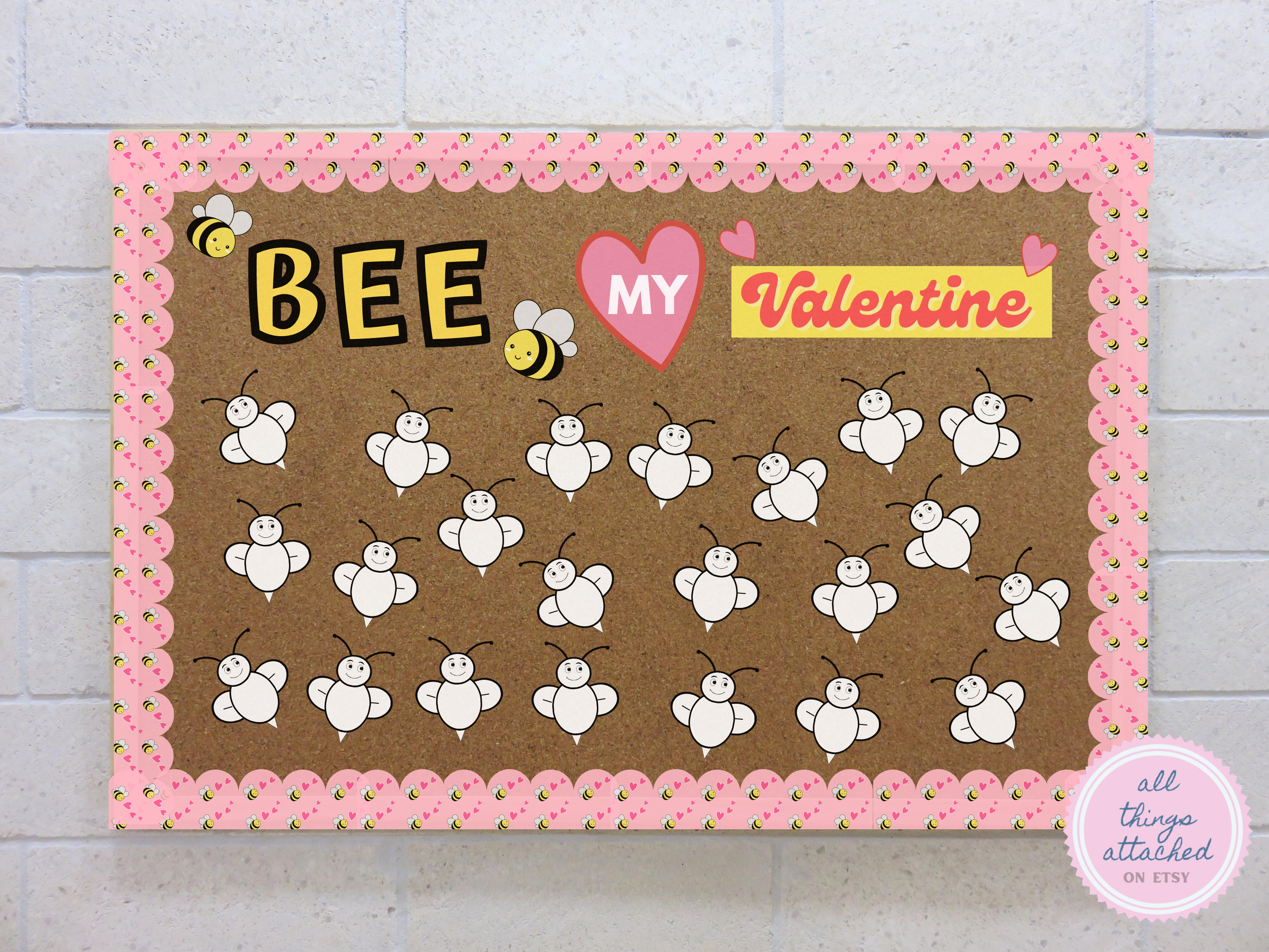 Valentine's Day Bulletin Board Set | Printable February Bulletin Board ...