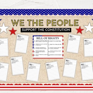 Constitution Bulletin Board Idea | Printable Bill of Rights Bulletin ...