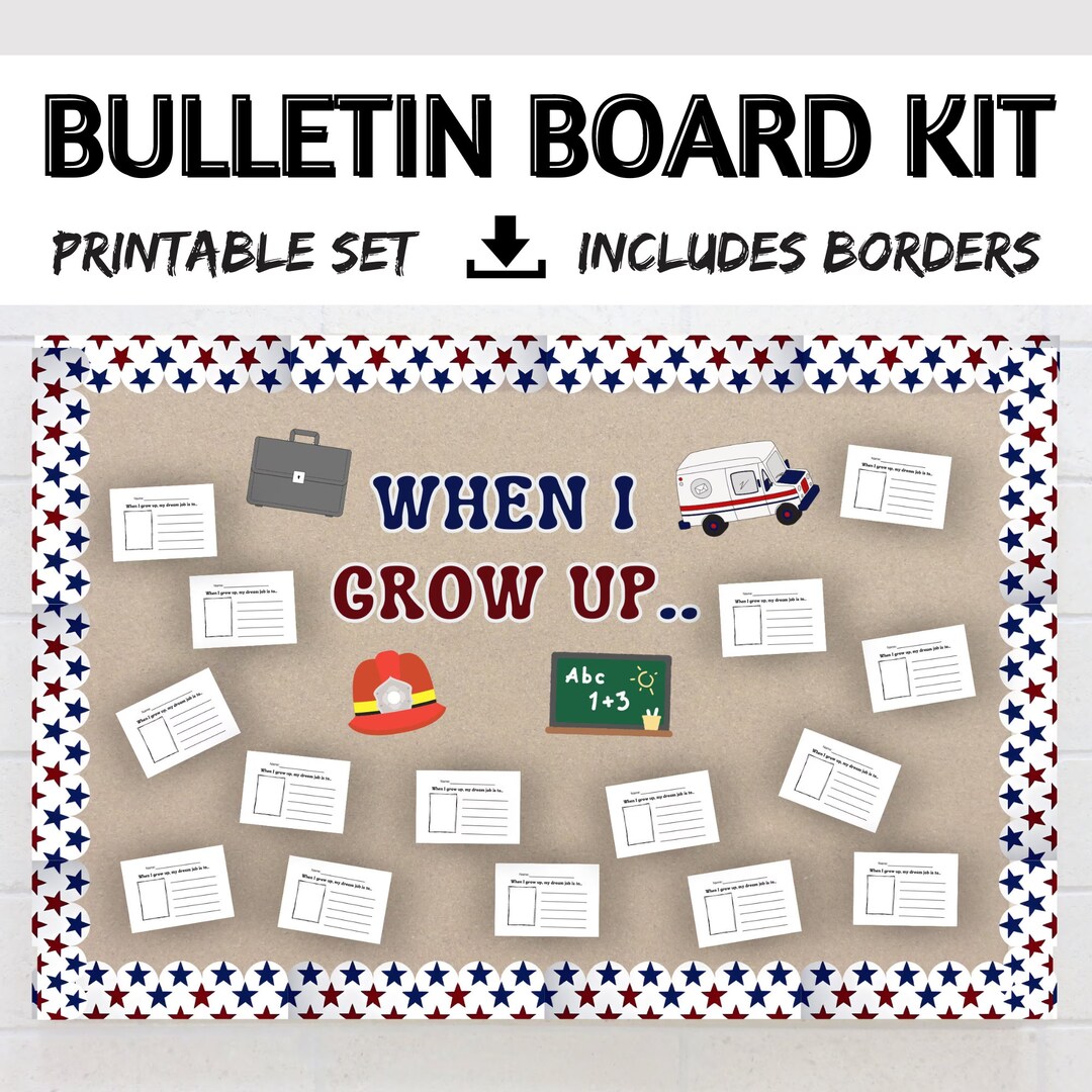 Labor Day Themed Bulletin Board Patriotic Printable Bulletin Board Set ...