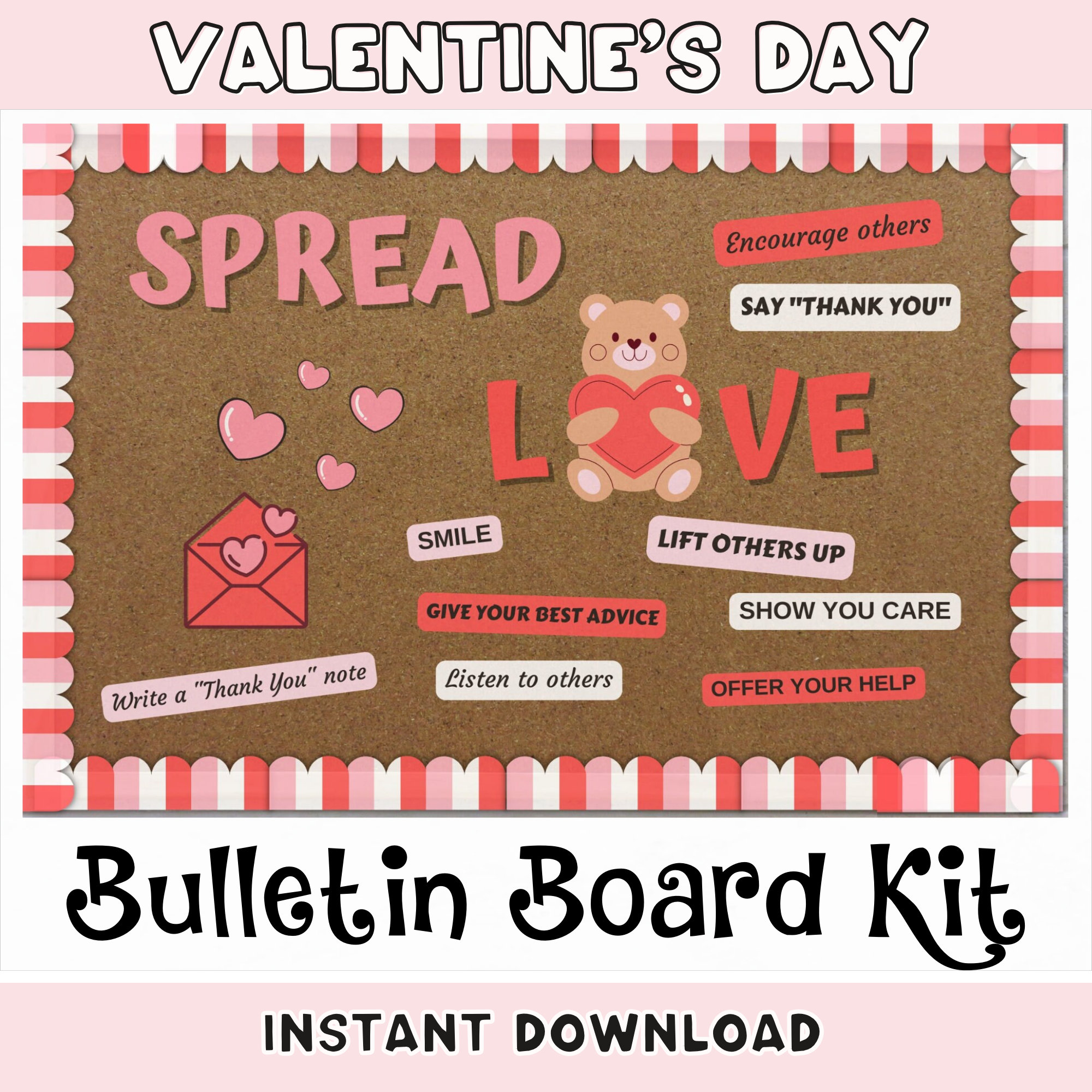 Valentine's Themed Bulletin Board | Printable Kindness Month Bulletin ...