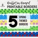 Spring Bulletin Board Borders Printable Bulletin Board Trim Spring ...