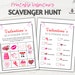 Valentine's Day Scavenger Hunt Printable Valentine's Day Game Valentine ...