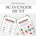 Christmas Scavenger Hunt | Printable Christmas Game | Kids Christmas ...