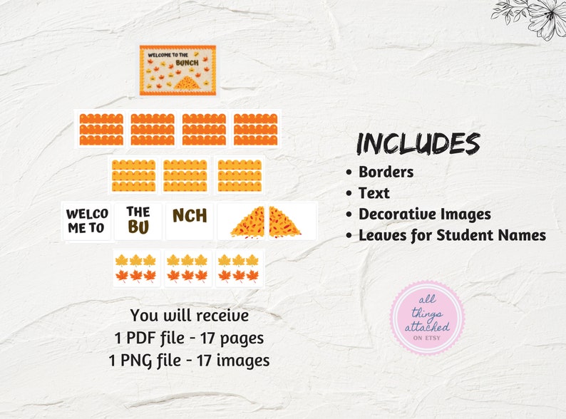 Fall Themed Bulletin Board Set | Printable Back to School Board Kit ...