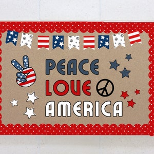 Patriotic Themed Bulletin Board | Printable America Bulletin Board Kit ...
