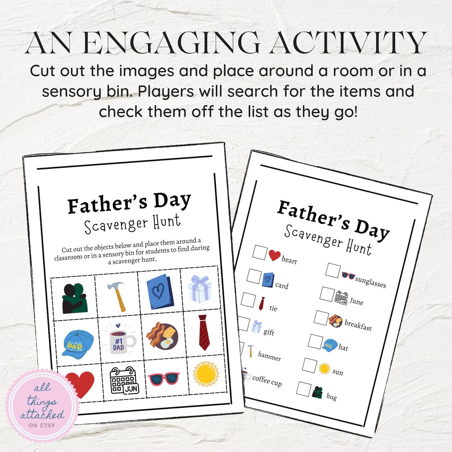 Father's Day Scavenger Hunt | Printable Scavenger Hunt | Father's Day ...