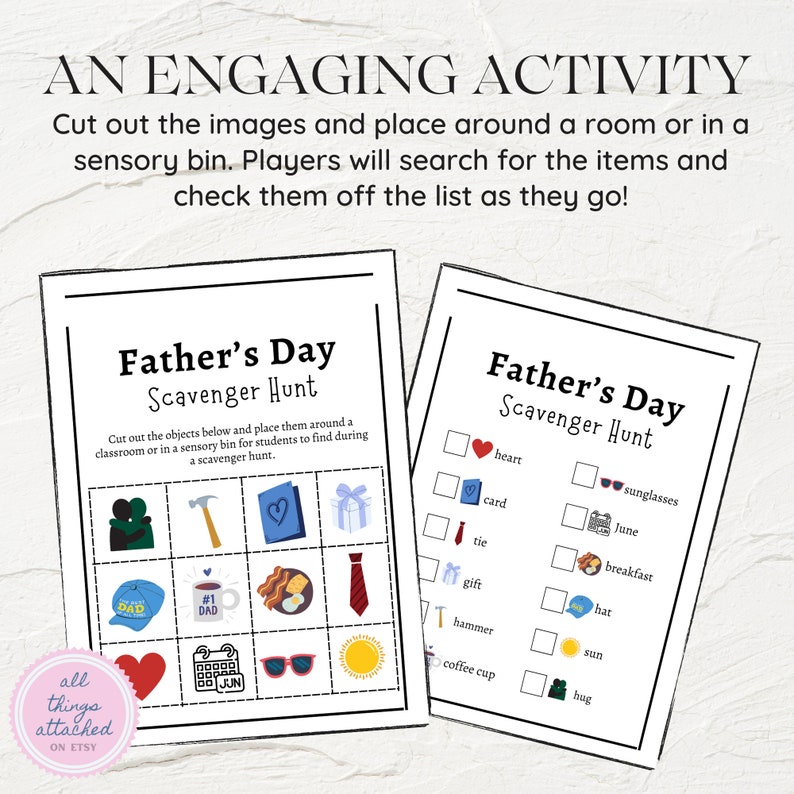 Father's Day Scavenger Hunt | Printable Scavenger Hunt | Father's Day ...