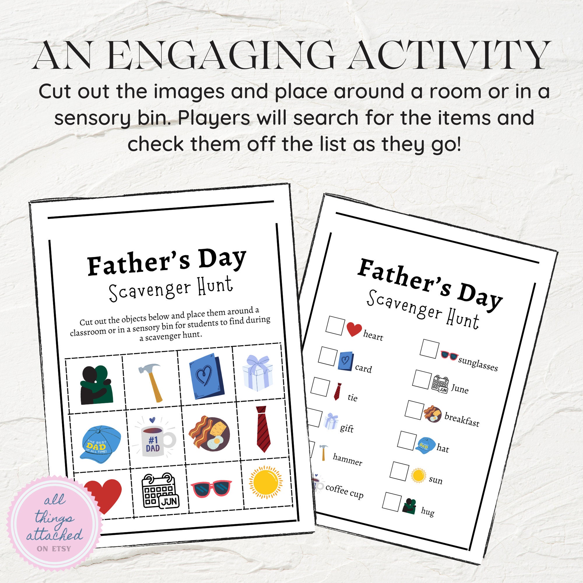 Father's Day Scavenger Hunt | Printable Scavenger Hunt | Father's Day ...