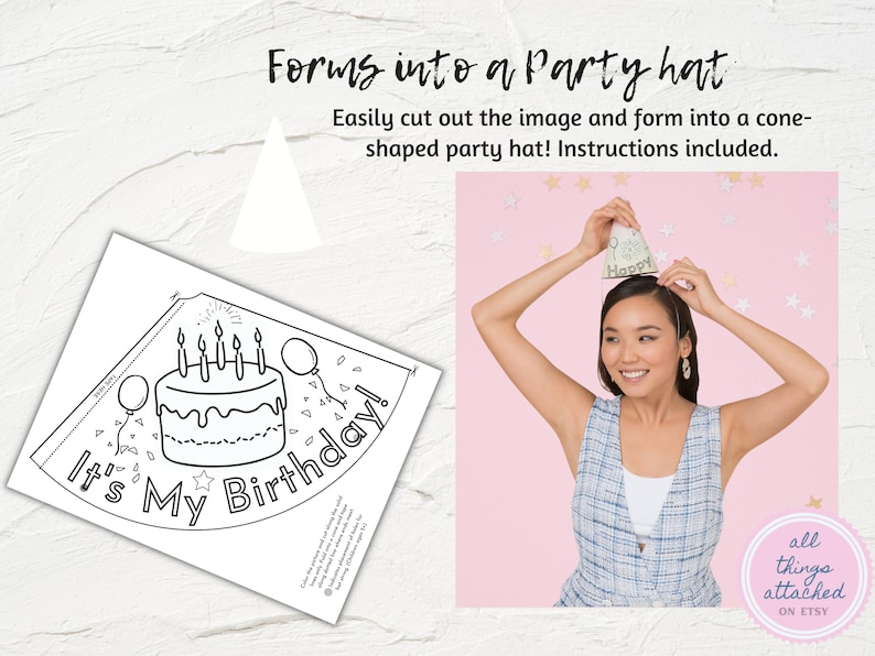 Kid's Birthday Hat | Printable It's My Birthday Hat | Children's Craft ...