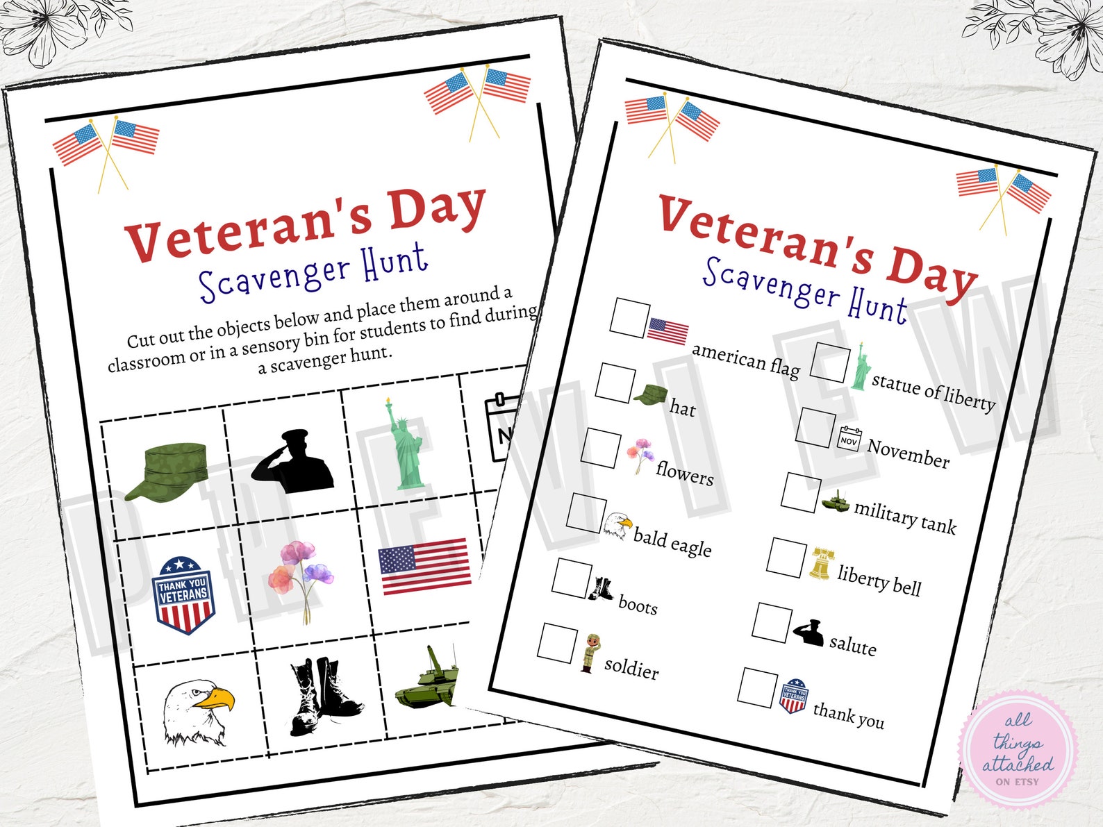 Veteran's Day Scavenger Hunt | Printable Veteran's Day Activity for ...