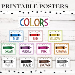 Classroom Color Posters | Printable Preschool Classroom Decor | Primary ...