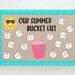 May Bulletin Board Kit Our Summer Bucket List With Classroom Activity ...