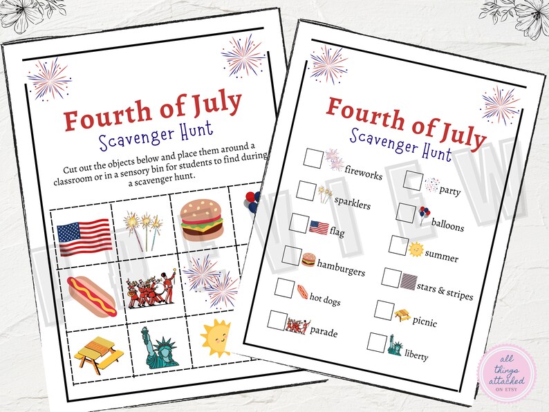 4thof July Scavenger Hunt | Printable Scavenger Hunt | Celebrate ...