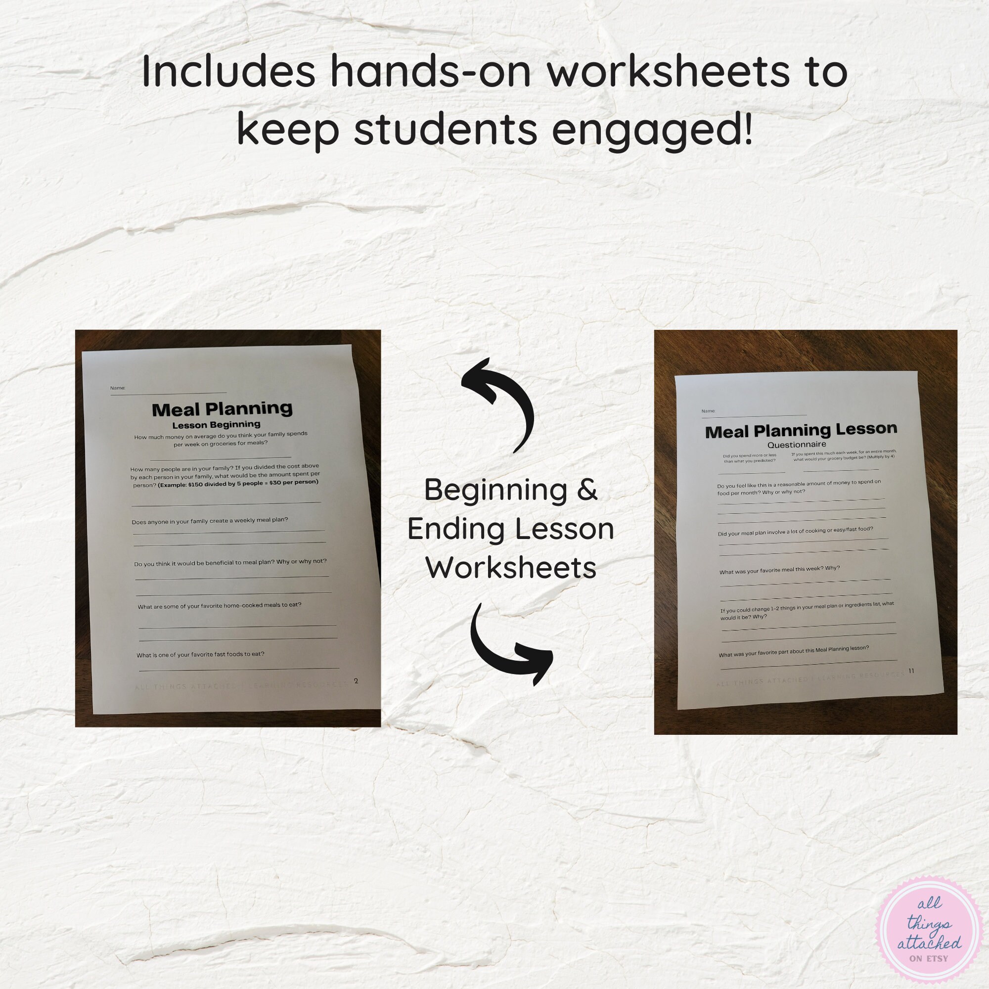 Printable Life Skills Lesson | Kids Meal Planning Activity | NO PREP ...