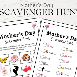 Mother's Scavenger Hunt | Printable Mother's Day Activity for Kids ...