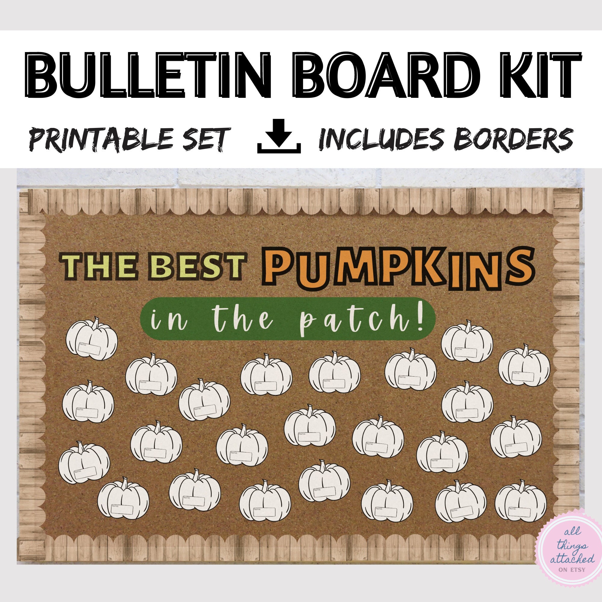 Fall Bulletin Board Best Pumpkins in the Patch Display - Etsy