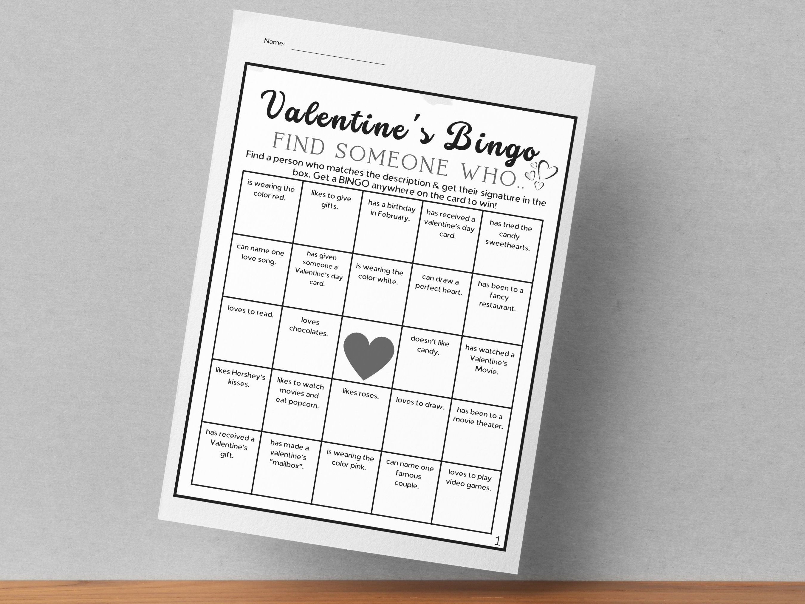 Valentine's Games | Printable Valentine's Bingo | Valentine's Day ...