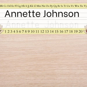 Student Desk Plates Template | Editable Student Name Cards | Student ...