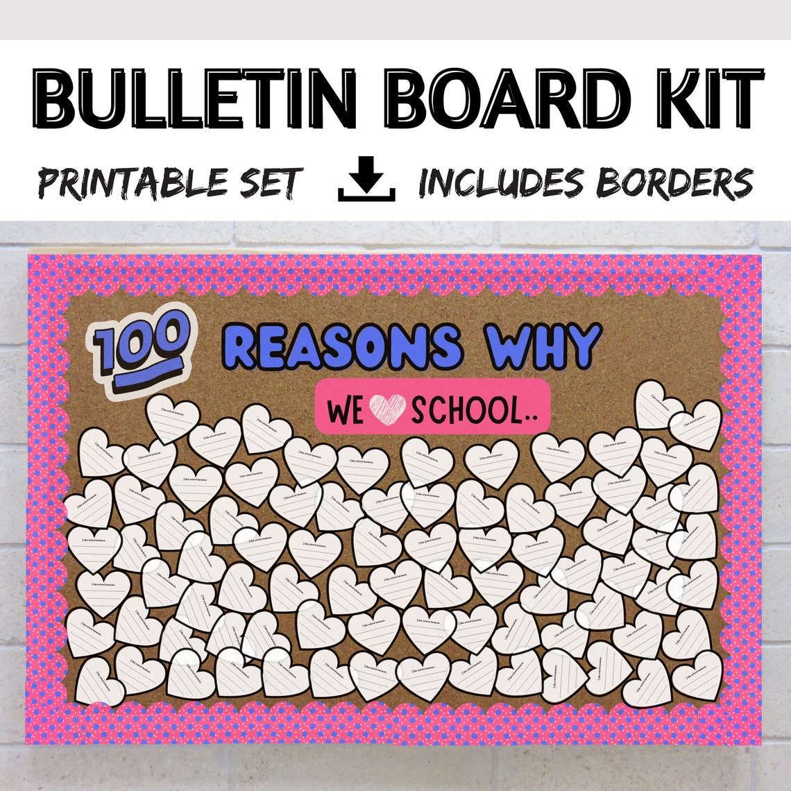 100th Day of School Bulletin Board | Printable 100th Day Bulletin Board ...