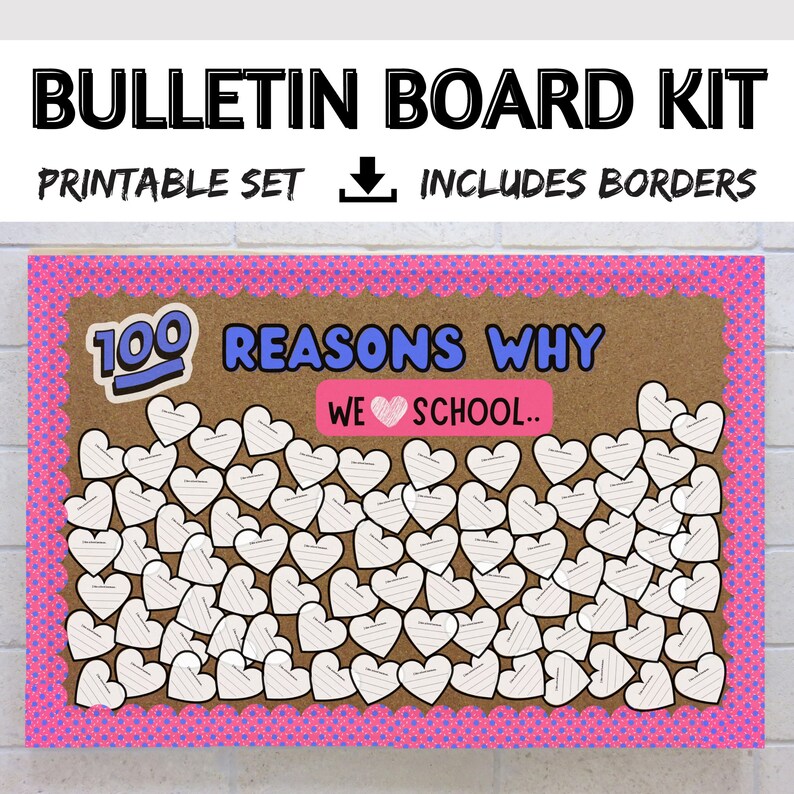 100th Day of School Bulletin Board | Printable 100th Day Bulletin Board ...