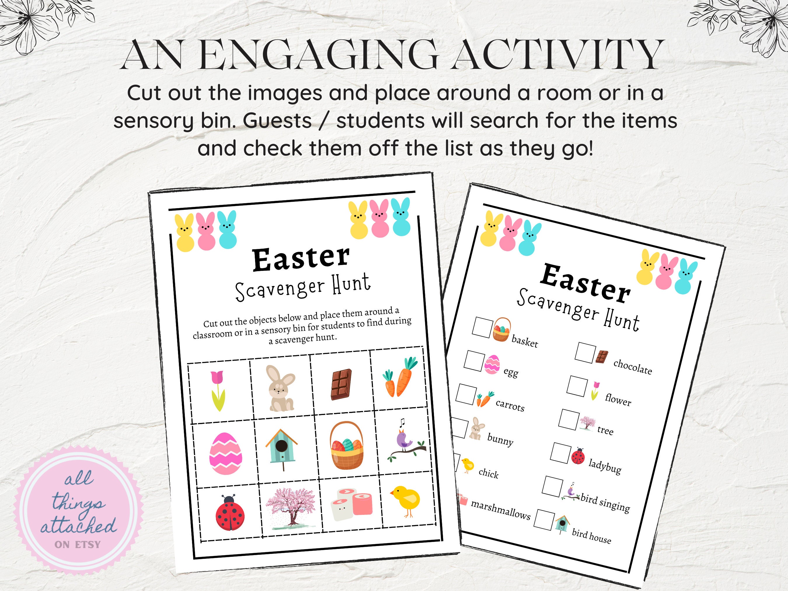 Easter Scavenger Hunt Printable Easter Activity for Kids Easter Party ...