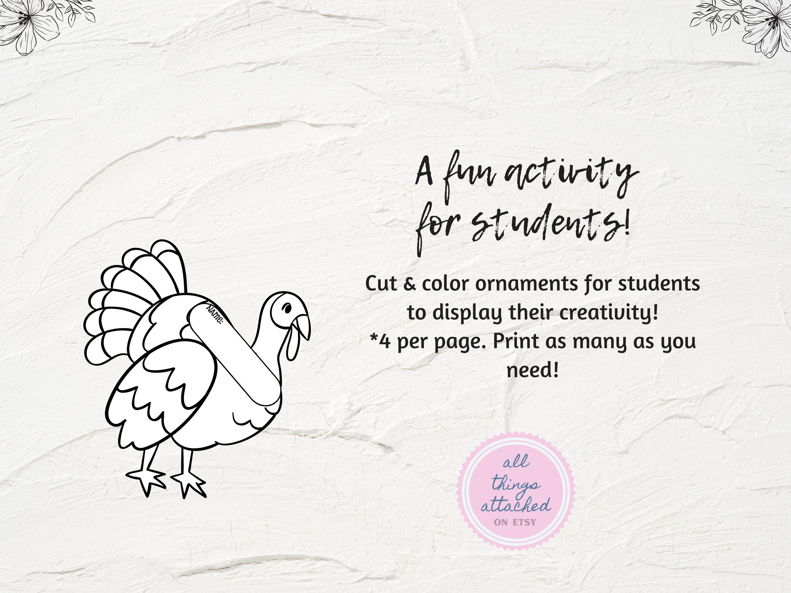 Thanksgiving Themed Bulletin Board Kit | Printable November Board ...