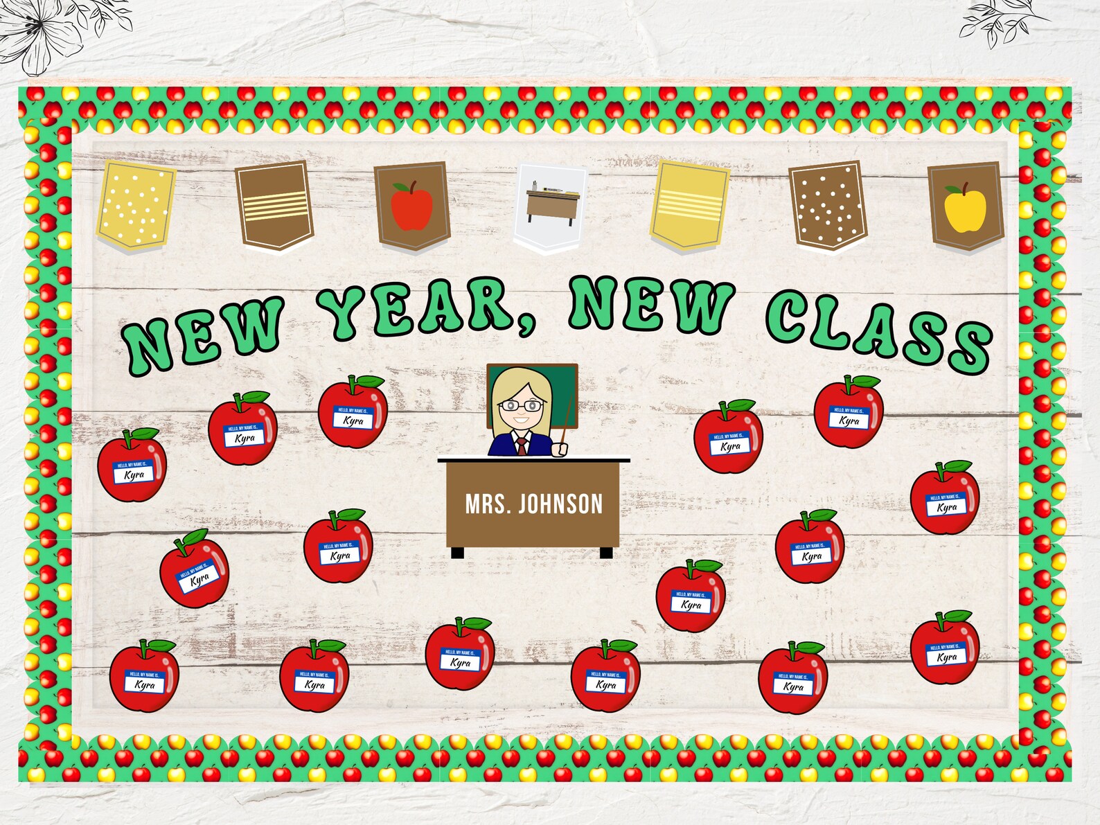 New Year New Class Bulletin Board | Back to School Bulletin Board Idea ...