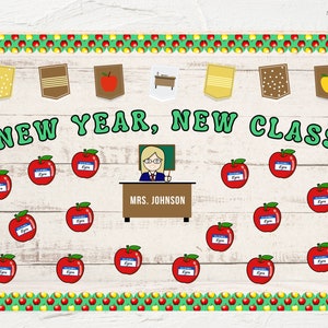 New Year New Class Bulletin Board | Back to School Bulletin Board Idea ...