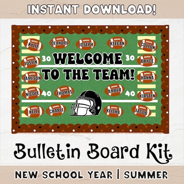 Football Fall Bulletin Board - Etsy