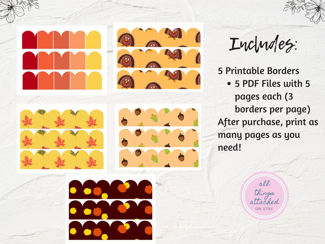 Fall Bulletin Board | Printable Fall Bulletin Borders | Thanksgiving ...