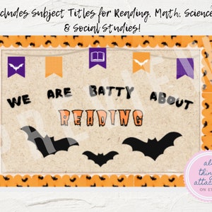 Halloween Themed Bulletin Board Set | Printable October Board Kit | We ...