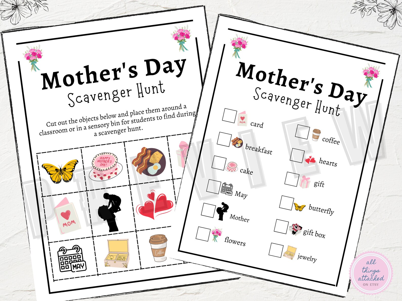 Mother's Scavenger Hunt | Printable Mother's Day Activity for Kids ...