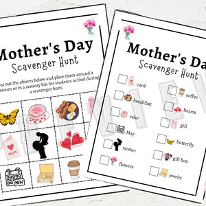 Mother's Scavenger Hunt | Printable Mother's Day Activity for Kids ...