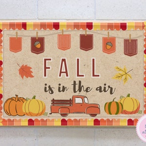 Fall Bulletin Board | Printable Pumpkin Themed Board Set | Autumn ...