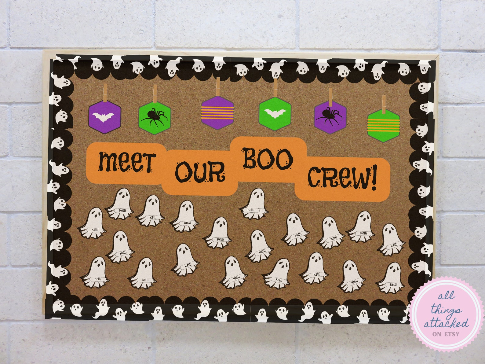 Halloween Bulletin Board | Meet Our Boo Crew | Student Ghost Activity ...