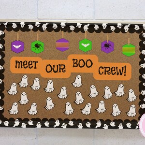 Halloween Bulletin Board | Meet Our Boo Crew | Student Ghost Activity ...