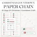 Christmas Countdown Printable Paper Chain 25 Days Til Christmas Ready ...