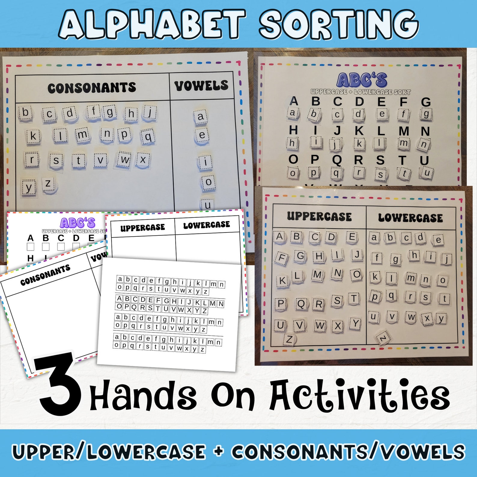 Alphabet Letter Sorting Activity | Printable Preschool Alphabet Game ...