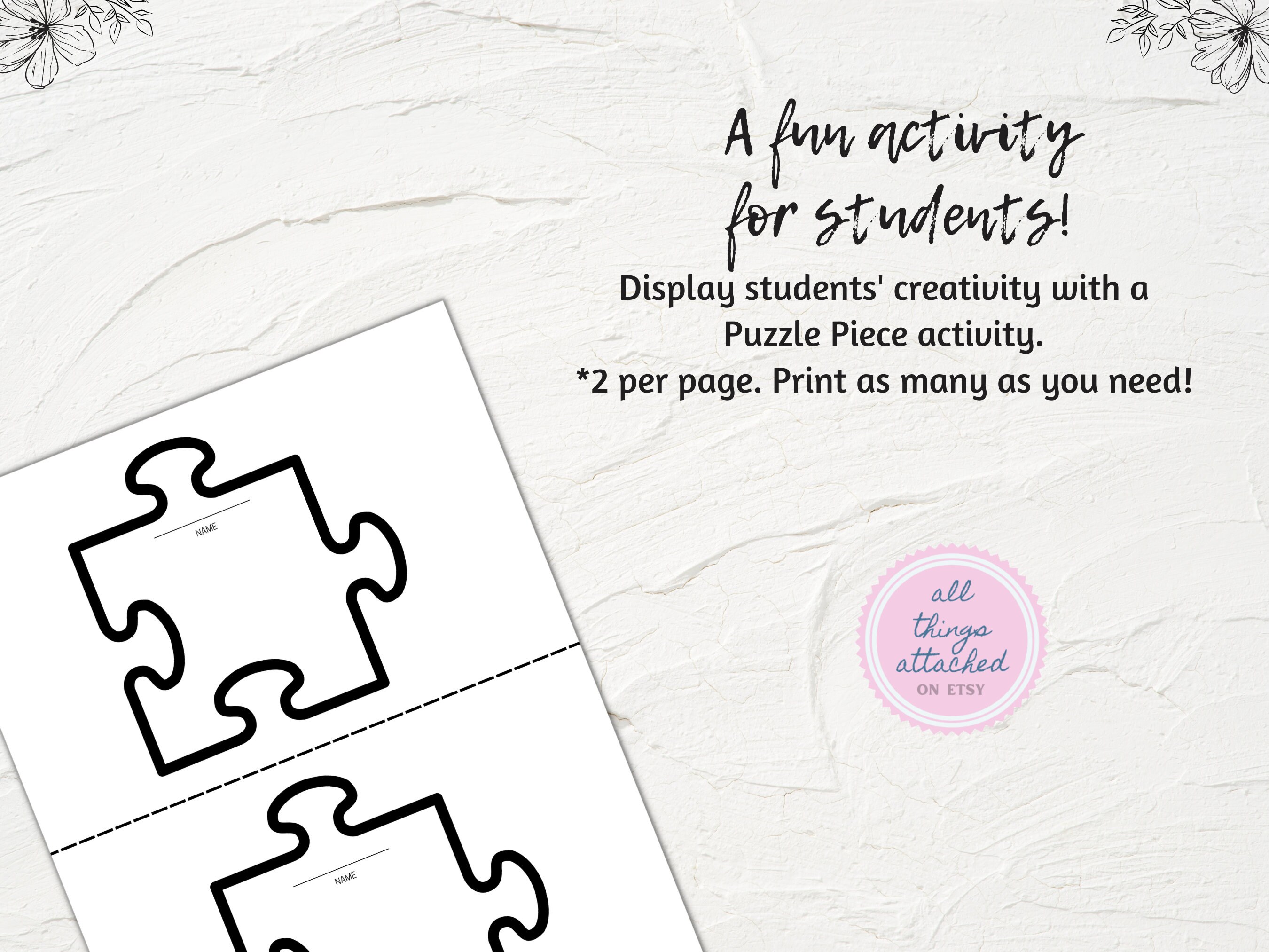 Puzzle Pieces Classroom Board | Printable Bulletin Board Kit | We Are ...