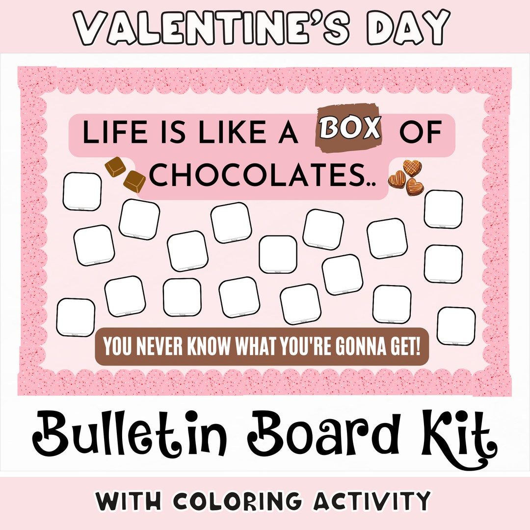 Valentine's Day Board | February Bulletin Board Kit Printable | Life is ...