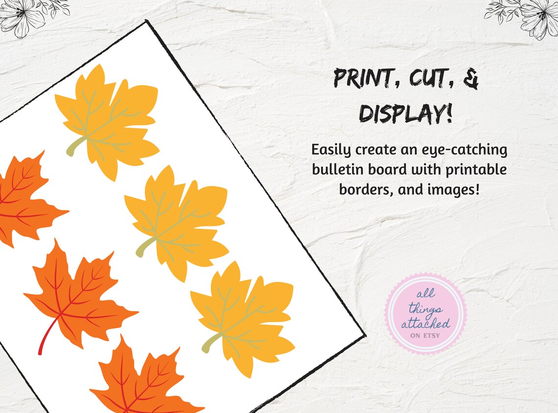 Fall Themed Bulletin Board Set Printable Back to School Board Kit ...