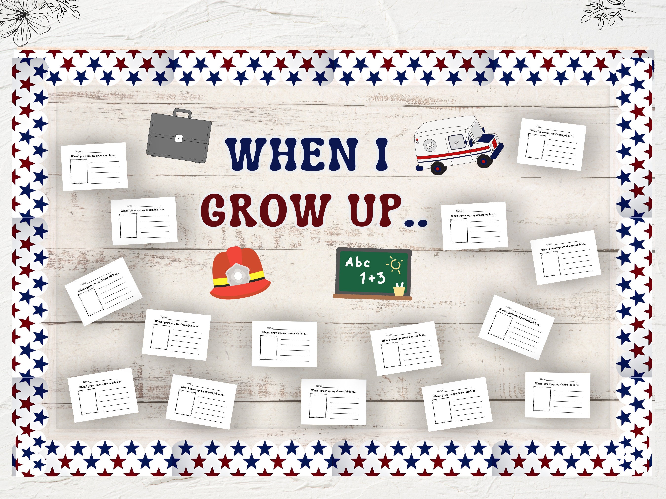 Labor Day Themed Bulletin Board | Patriotic Printable Bulletin Board ...