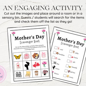 Mother's Scavenger Hunt | Printable Mother's Day Activity for Kids ...