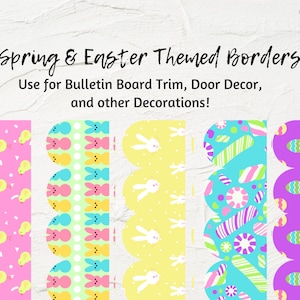 Easter Bulletin Board Borders | Printable Bulletin Board Trim | Easter ...