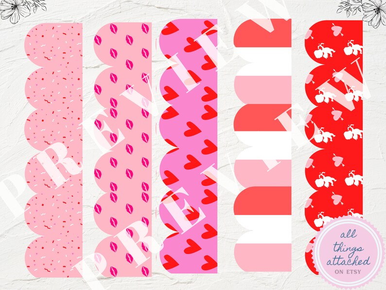 Valentine's Day Printable Borders | February Bulletin Board Borders ...