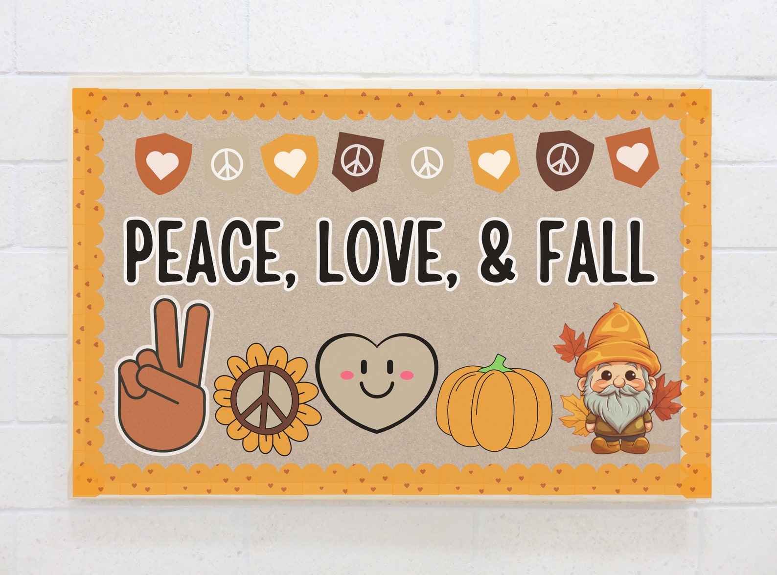 Fall Pumpkin Themed Bulletin Board Set | Printable Boho Fall Classroom ...