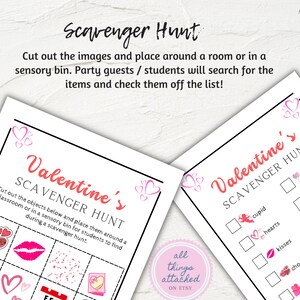 Valentine's Day Scavenger Hunt | Printable Valentine's Day Game ...