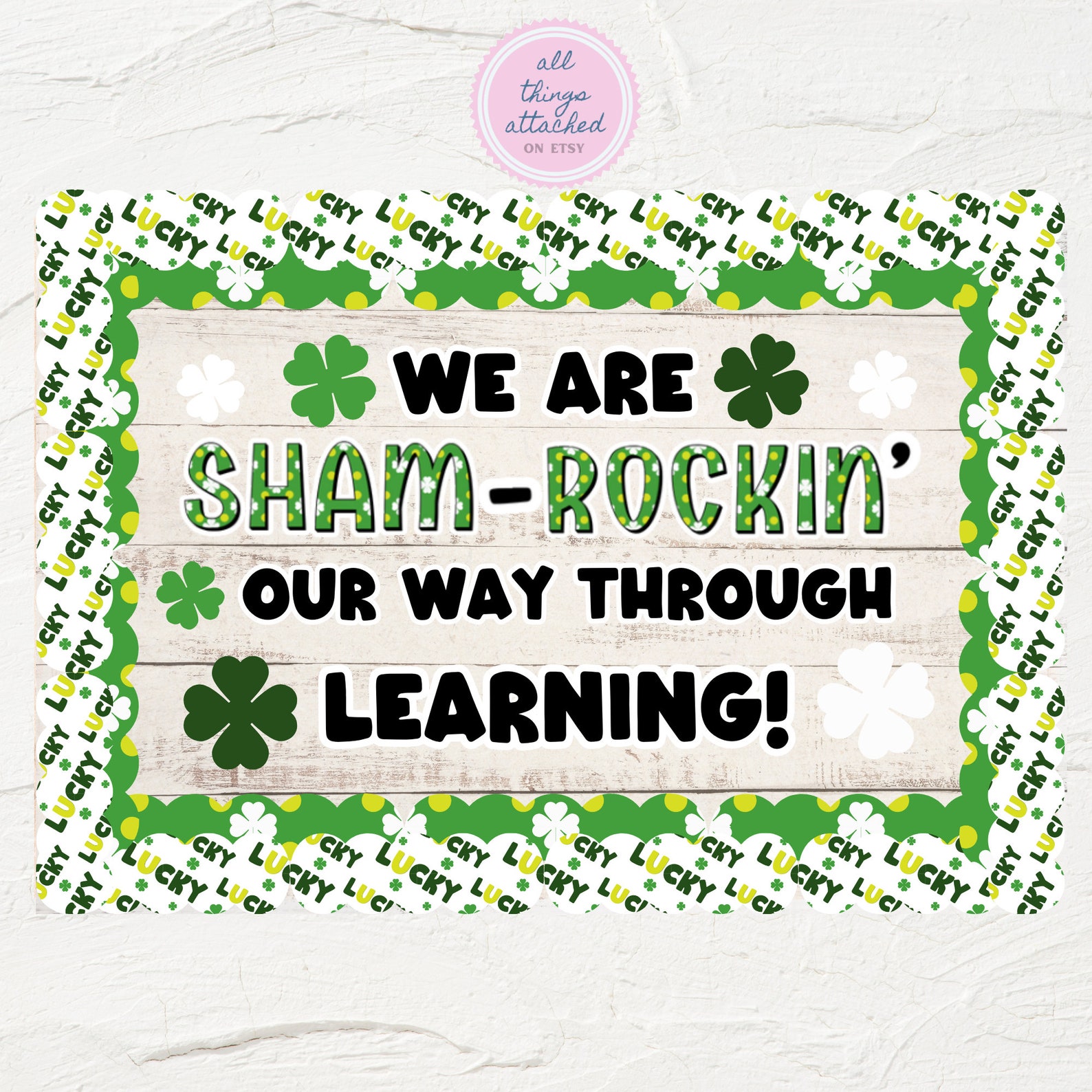 St. Patrick's Day Bulletin Board | Cute Clovers Bulletin Board | March ...