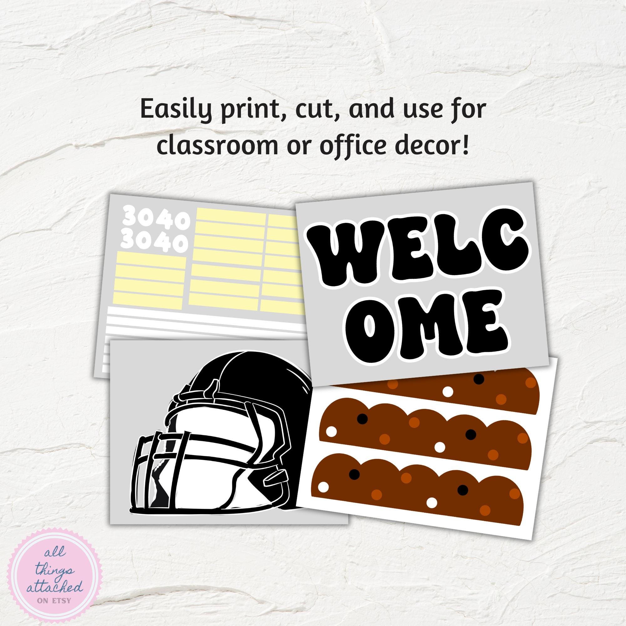 Back to School Football Bulletin Board Set | Printable Fall Bulletin ...